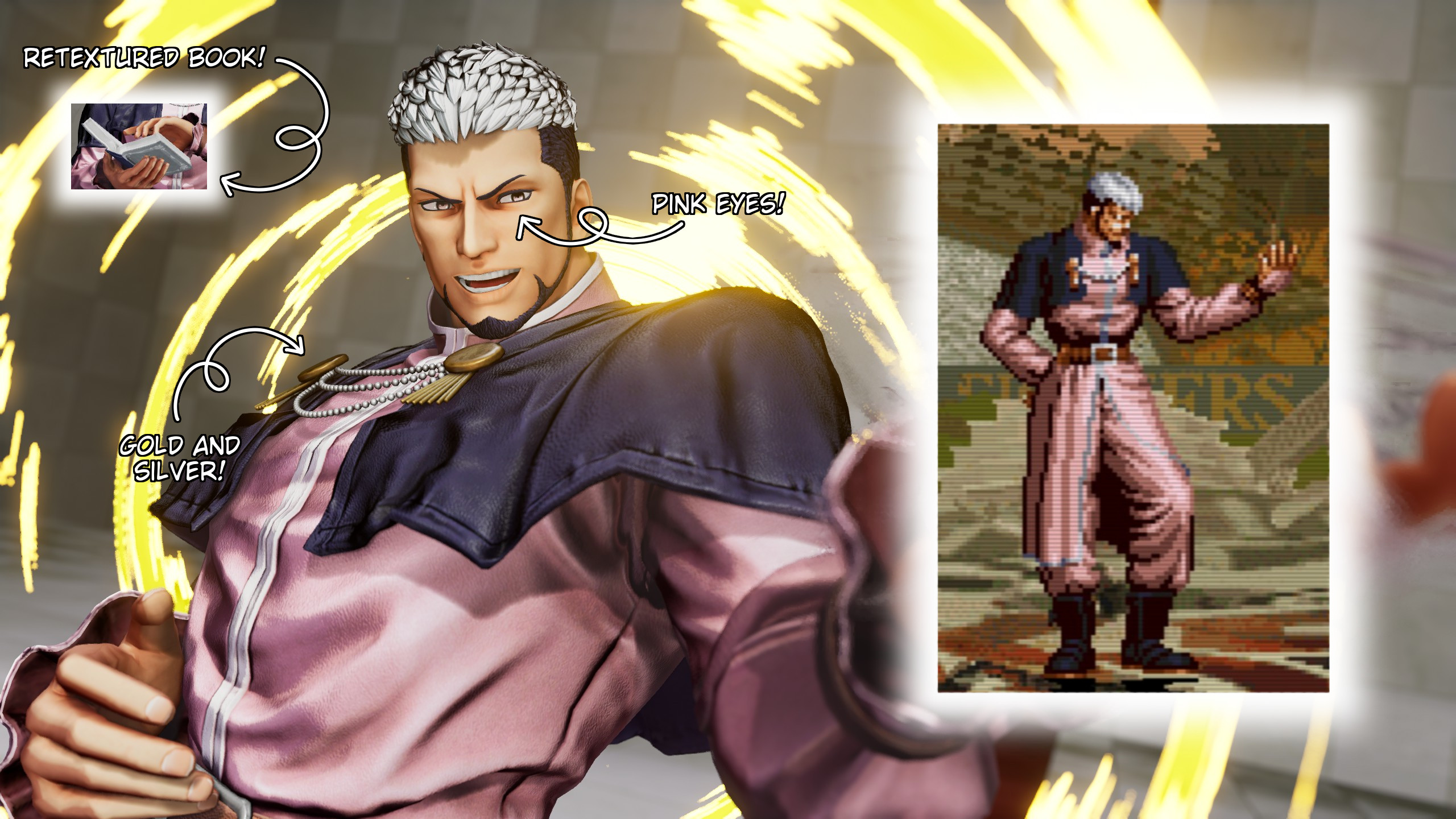 '98 Goenitz's Colour D over P7 Mod for The King of Fighters XV | KoFXV Mods