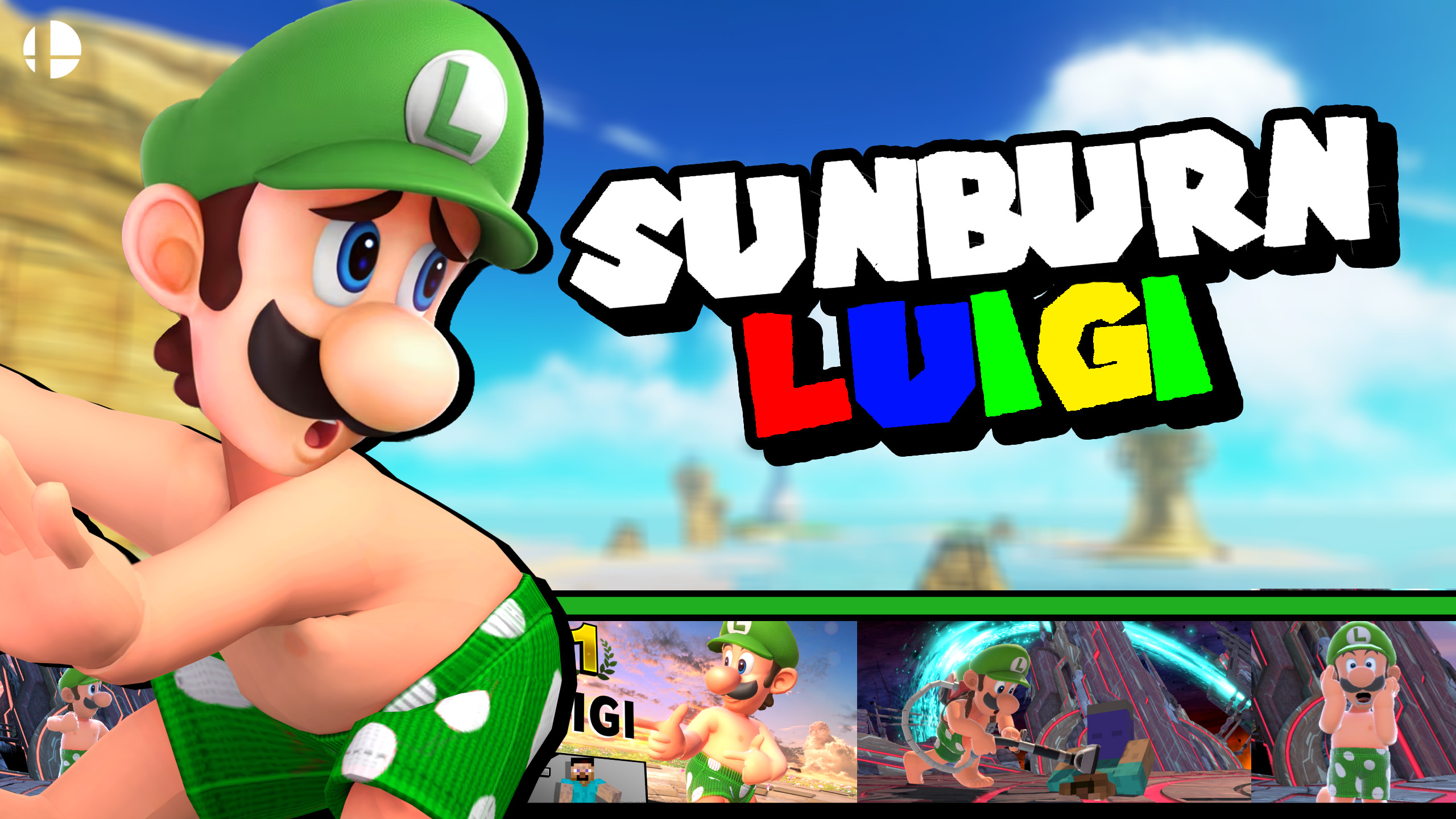 Sunburn Luigi Mod for Super Smash Bros. Ultimate | SSBU Mods
