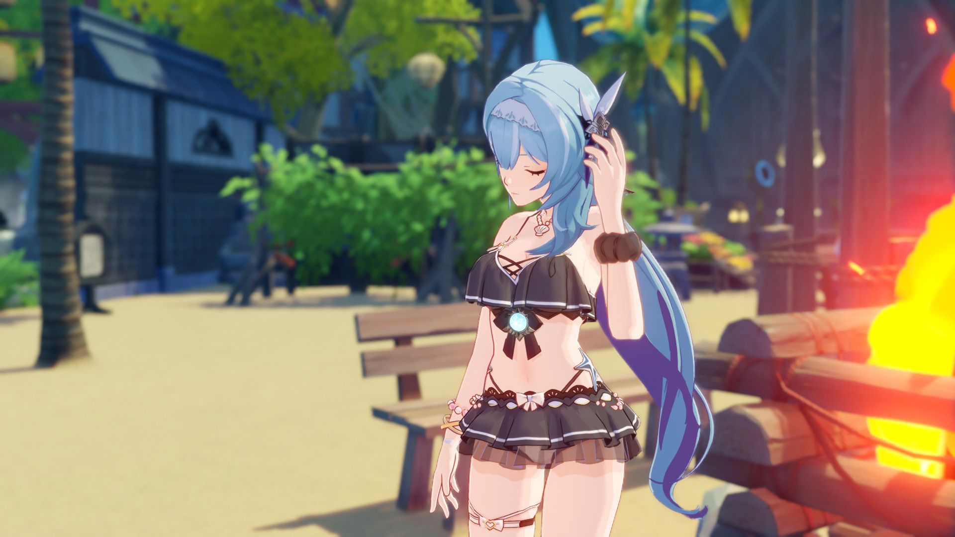 Summer Eula + Thicc versions Mod for Genshin Impact | GI Mods