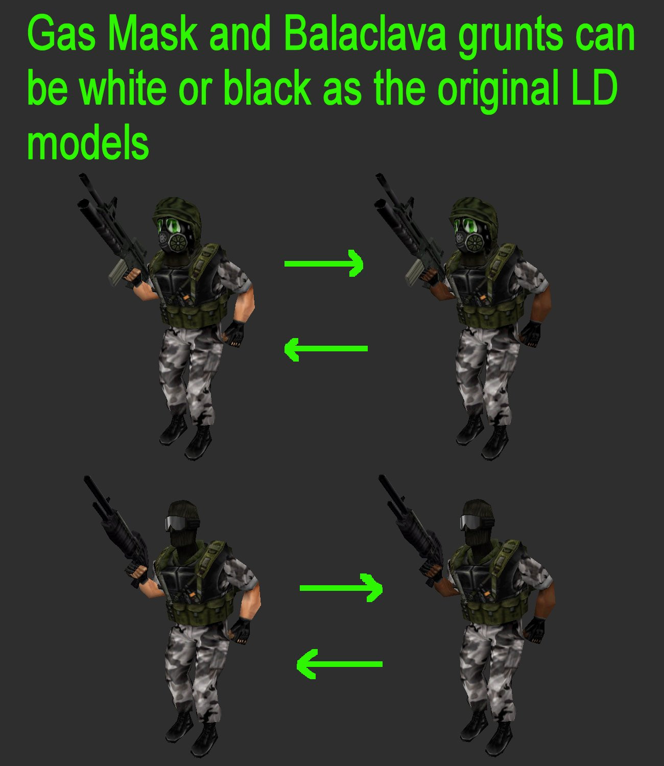 HD Op4 Grunts For HL/BS (Classic Style Palette) Mod for Half-Life | HL Mods