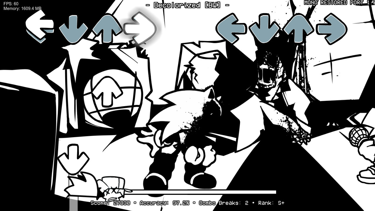 MONO.BW RESTORED PORT Mod for Friday Night Funkin' | FNF Mods