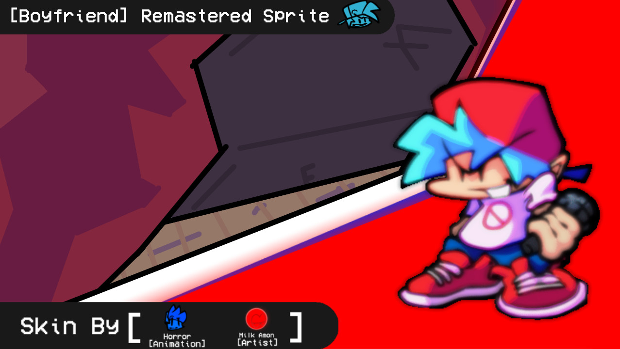 Boyfriend Remastered Skin Mod for Friday Night Funkin' | FNF Mods