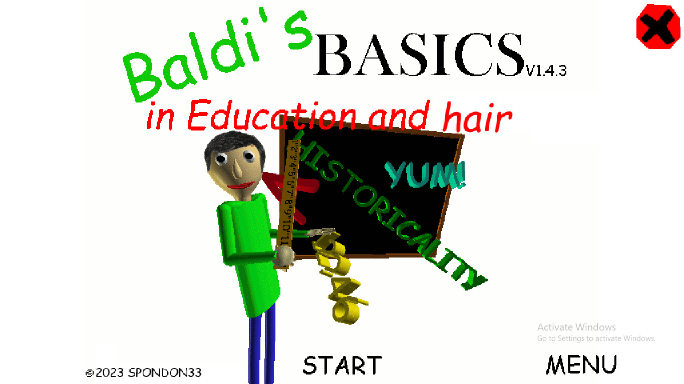 Baldi but Hair Mod for Baldi's Basics | Baldi Mods