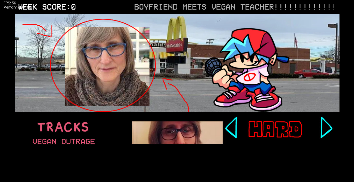Vs The Vegan Teacher! Mod for Friday Night Funkin' | FNF Mods
