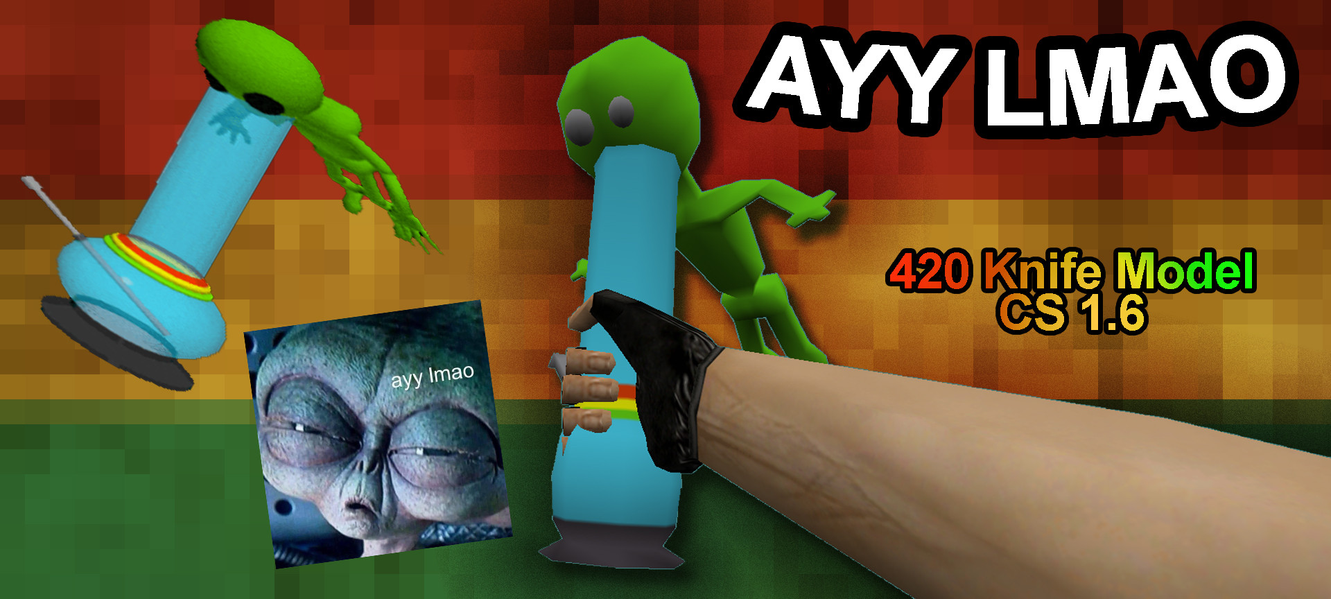 [SENSITIVE CONTENT] Alien Bong Knife! (AYY LMAO) Mod for Counter-Strike ...