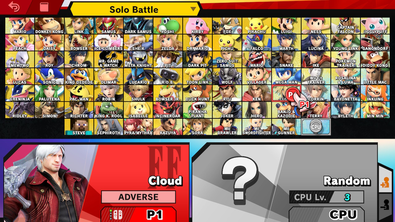 Dante Render UI Mod for Super Smash Bros. Ultimate | SSBU Mods