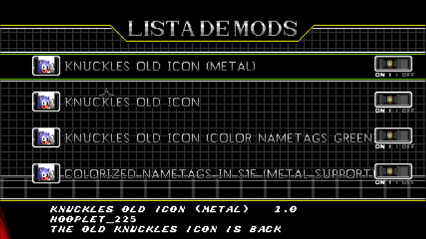 Knuckles Old Icon Mod for Sonic the Hedgehog Forever | S1F Mods