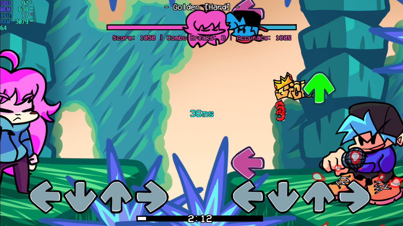 Combo, Rating and MS on camGame Mod for Friday Night Funkin' | FNF Mods