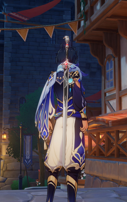 Black/Red|Guardless Favonius Sword Mod for Genshin Impact | GI Mods