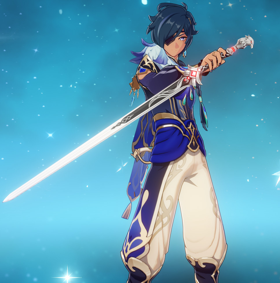 Black/Red|Guardless Favonius Sword Mod for Genshin Impact | GI Mods