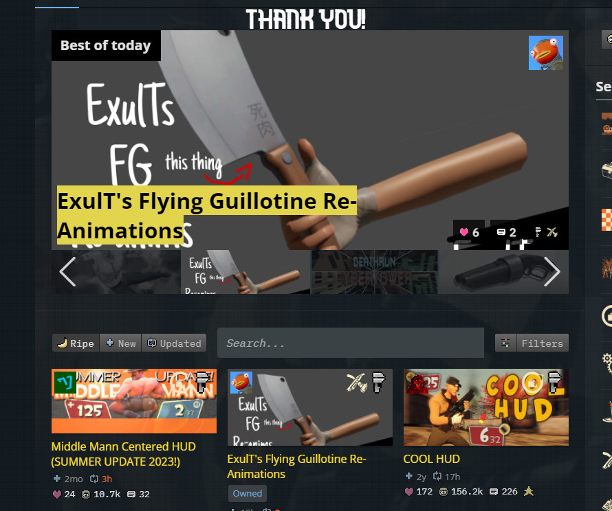 ExulT's Flying Guillotine Re-Animations Mod for Team Fortress 2 | TF2 Mods