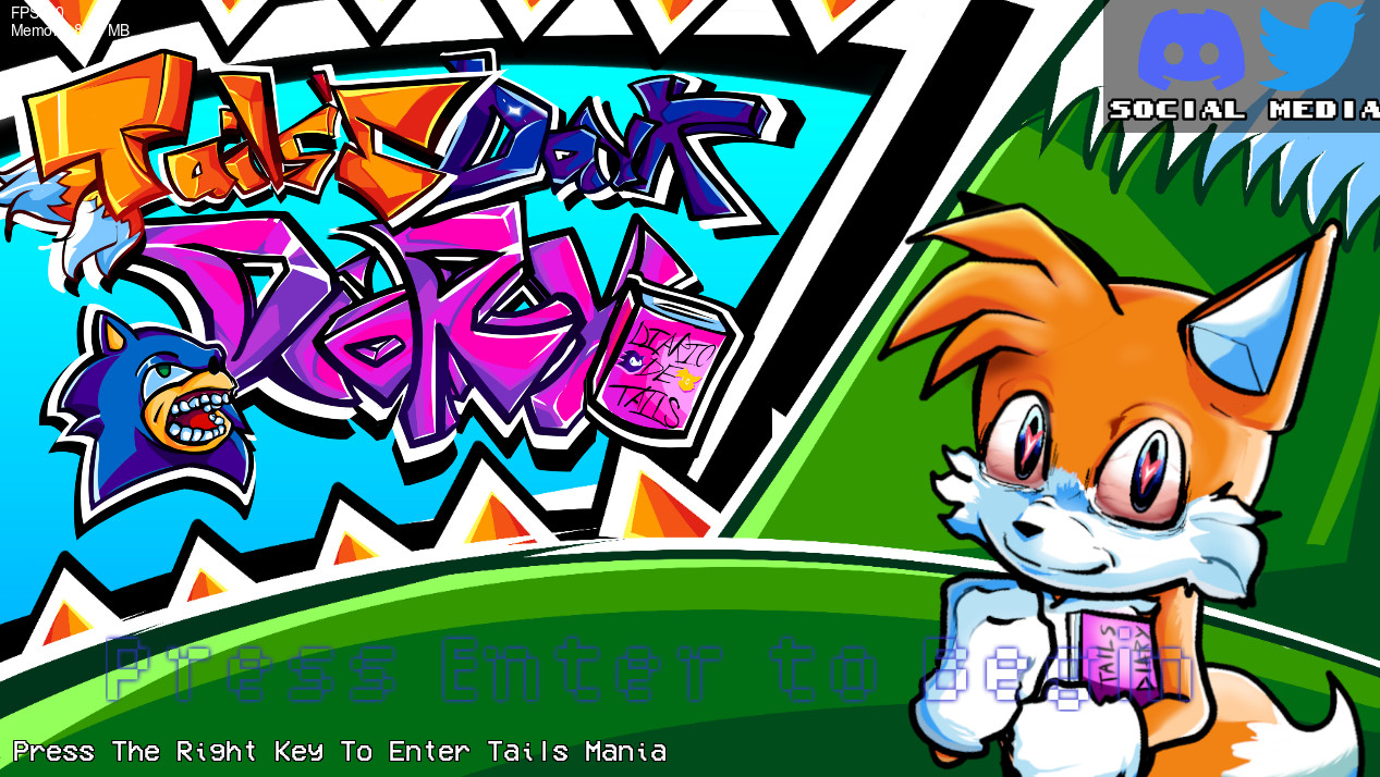 The Official Tails Dark Diary Mod Mod for Friday Night Funkin' | FNF Mods