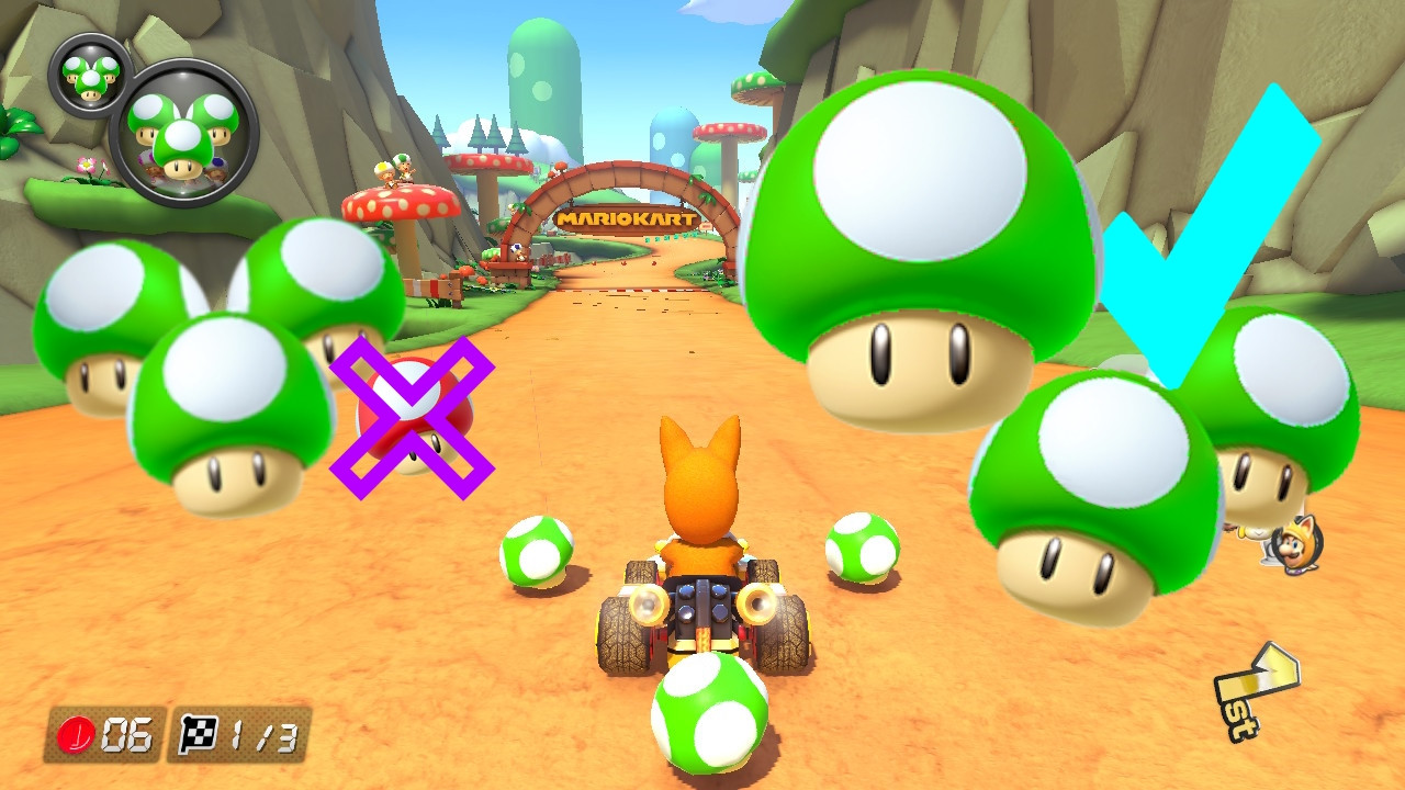 1-Up Mushrooms Mod for Mario Kart 8 Deluxe | MK8D Mods
