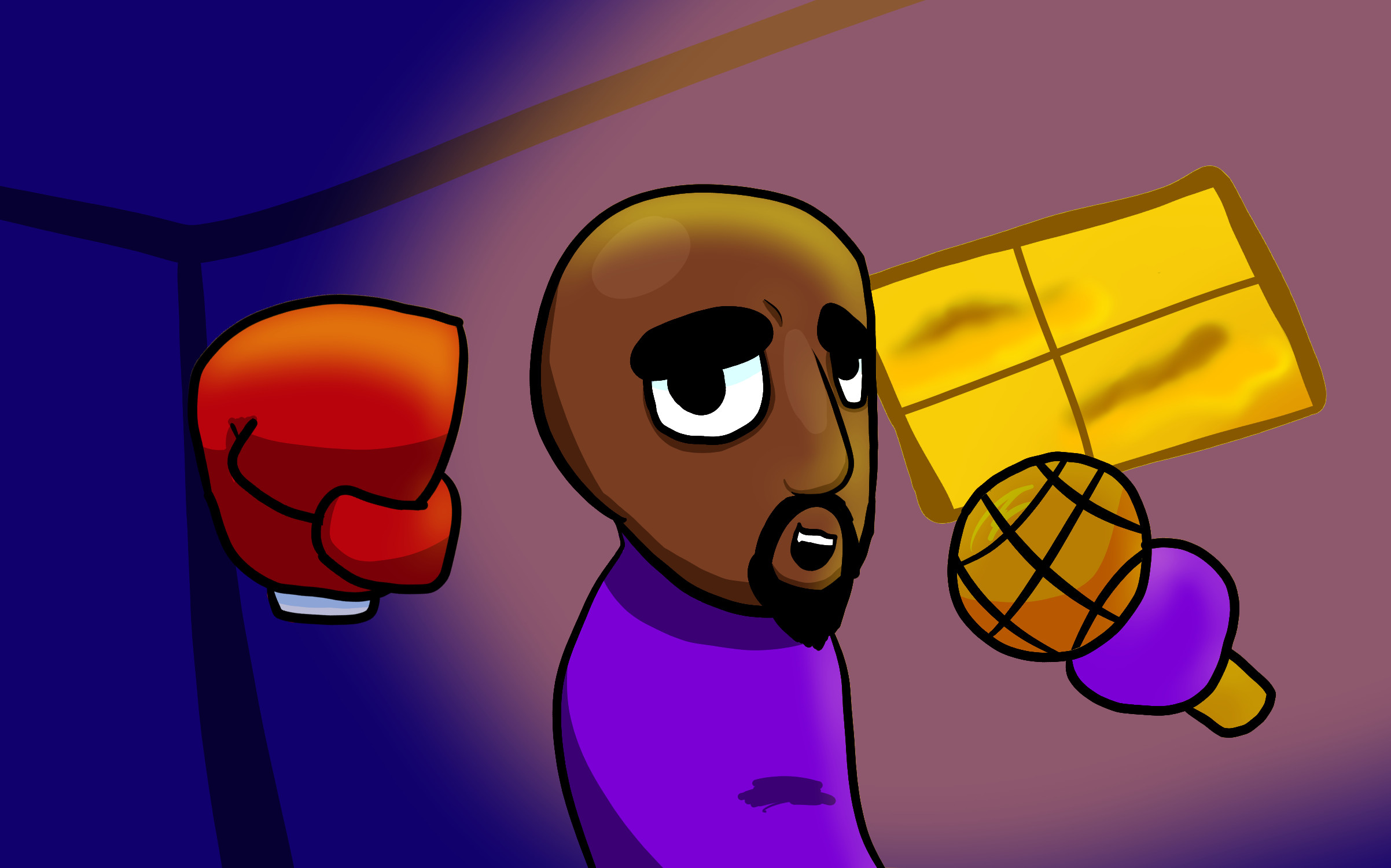 Purple Matt Mod for Friday Night Funkin' | FNF Mods