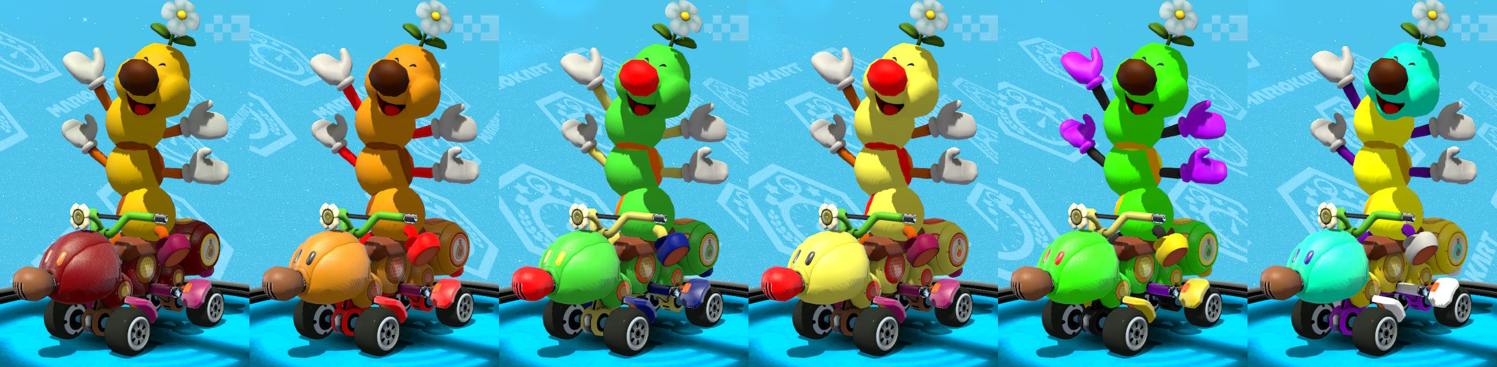 Wiggler Extravaganza Pack Mod for Mario Kart 8 Deluxe | MK8D Mods
