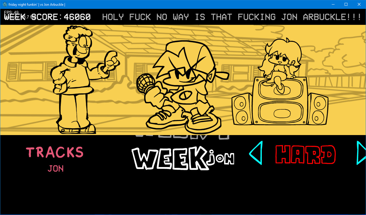 Friday night funkin' Vs Jon Arbuckle High effort Mod for Friday Night ...