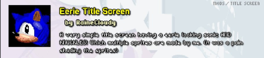 Eerie Title Screen Mod for Sonic 3 A.I.R. | S3AIR Mods