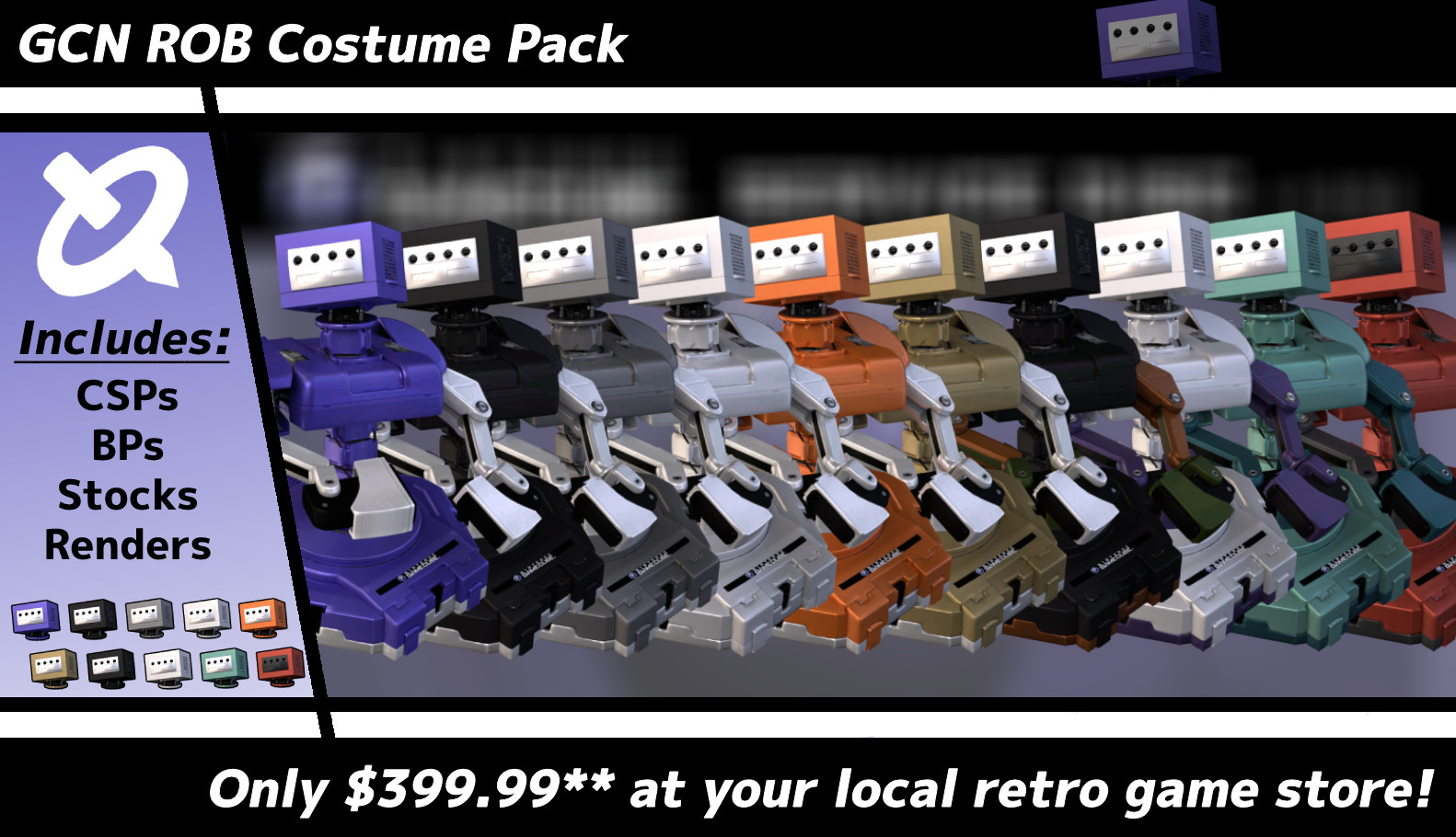 GCN R.O.B Costume Pack Mod for Super Smash Bros. Brawl | Brawl Mods