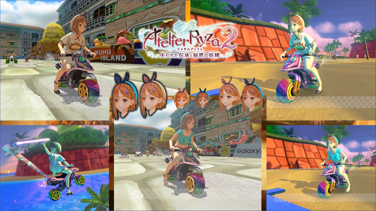 RYZA from Atelier Ryza over PGold Peach Mod for Mario Kart 8 | MK8 Mods