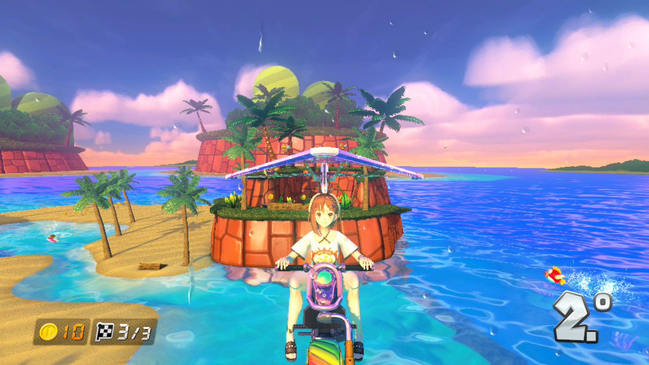 RYZA from Atelier Ryza over PGold Peach Mod for Mario Kart 8 | MK8 Mods