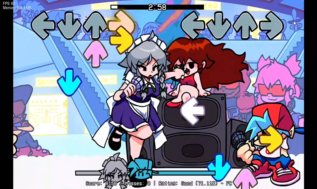 Sakuya sprite custom Mod for Friday Night Funkin' | FNF Mods