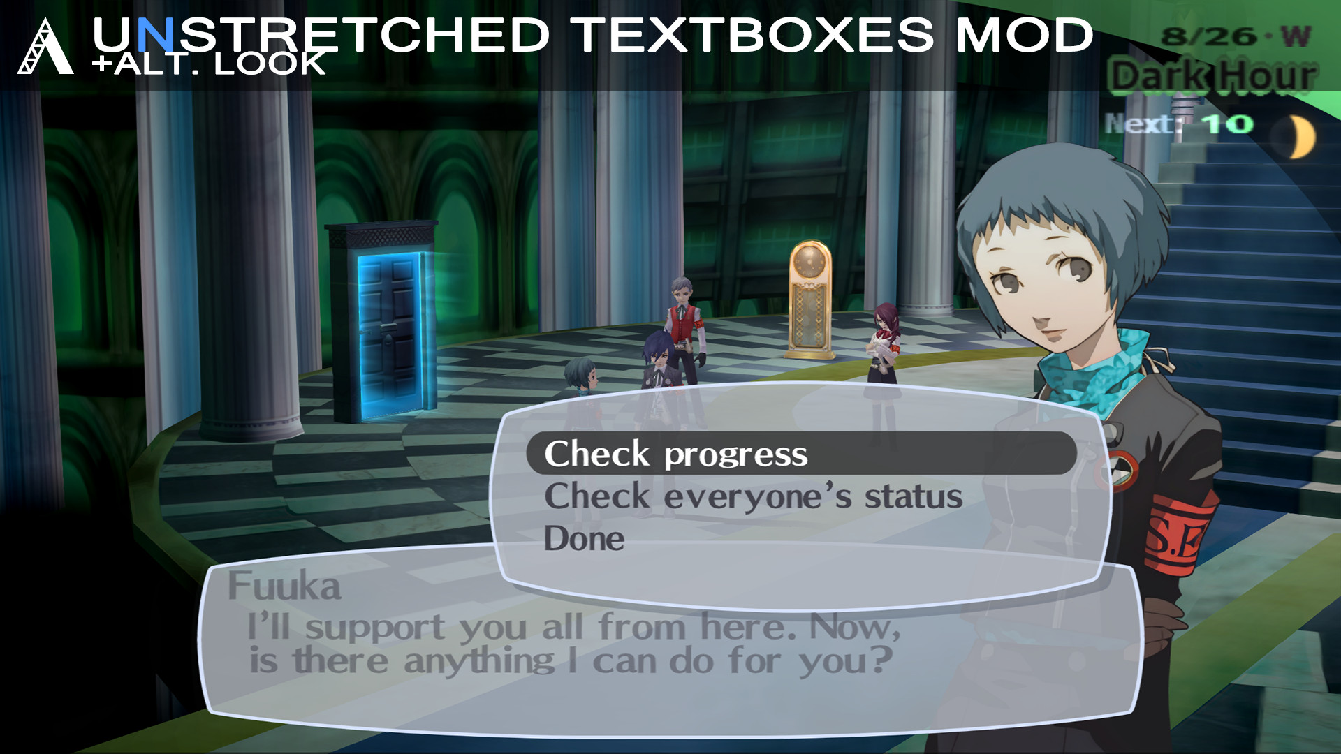 Unstretched Textboxes Mod for Persona 3 FES | P3FES Mods