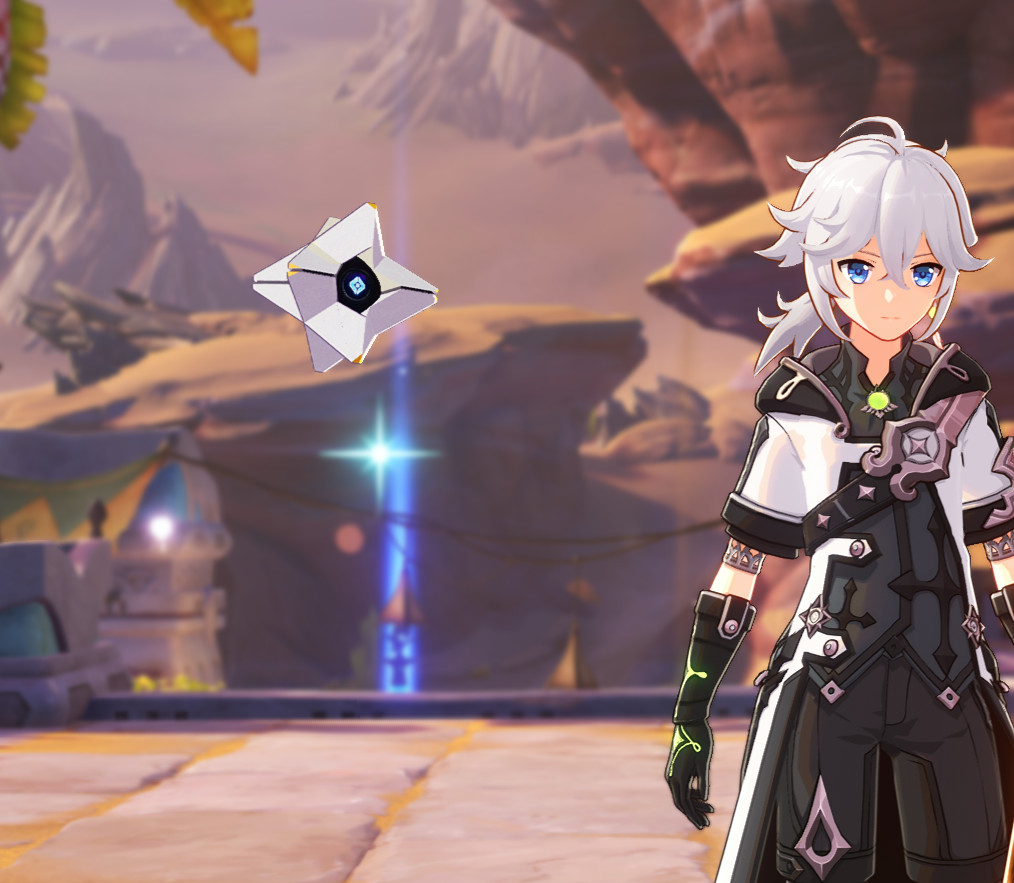 Destiny Ghost over Paimon Mod for Genshin Impact | GI Mods