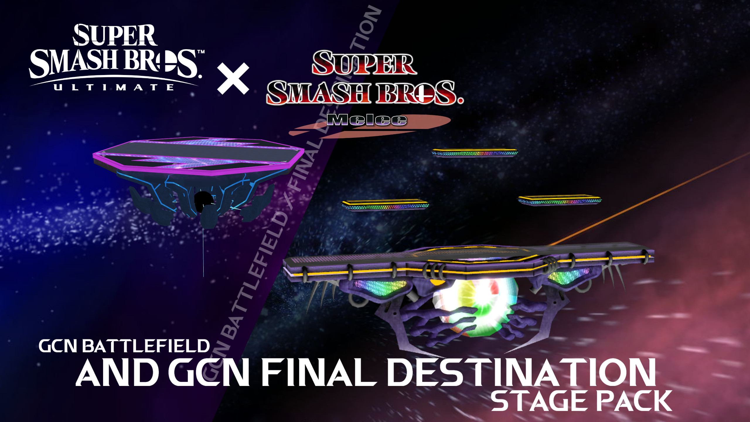 GCN Battlefield / Final Destination Pack Mod for Super Smash Bros ...