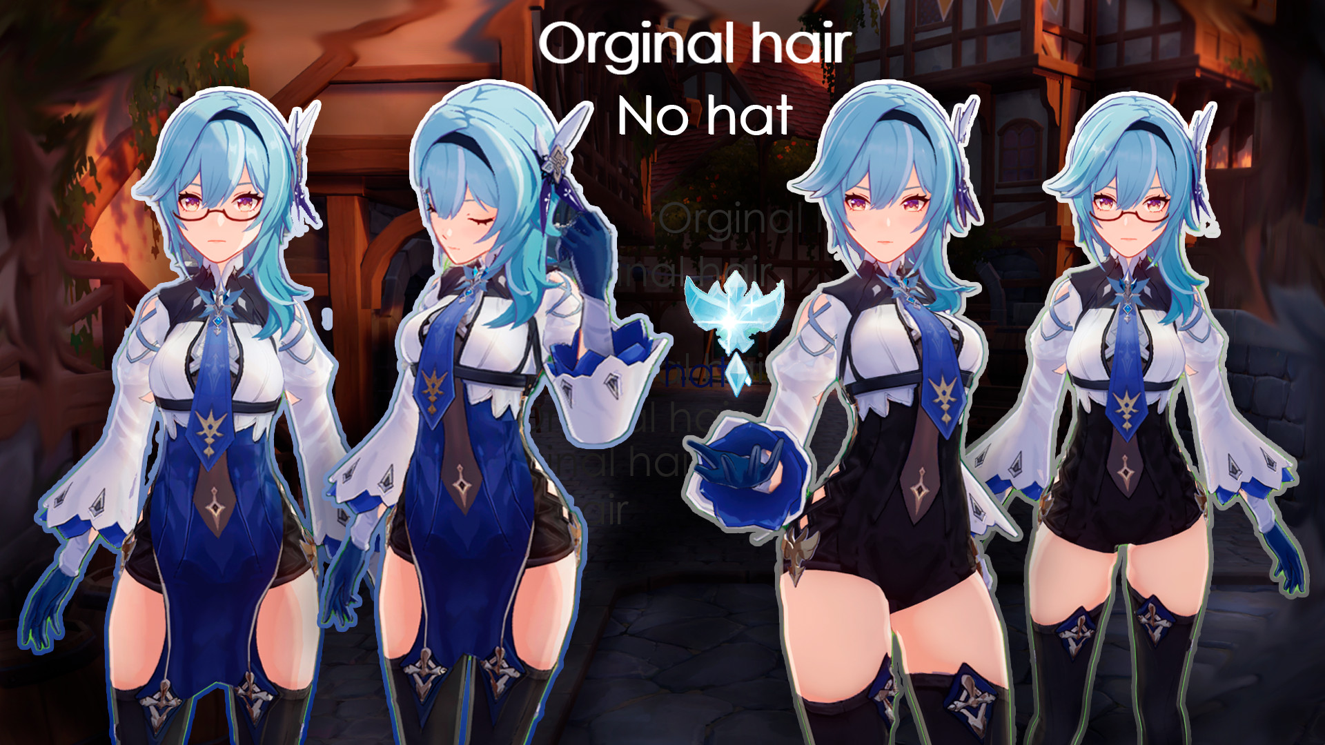 Eula Spring Outfit (No hat, original hair update) Mod for Genshin ...