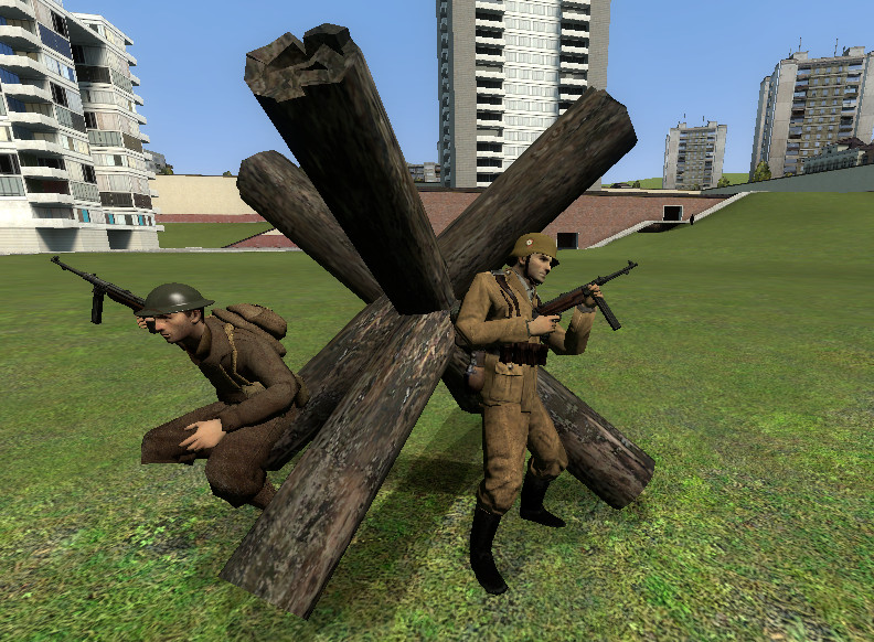 [WW2 / WW1] - WOOD TANK TRAP Mod for Garry's Mod | GMod Mods