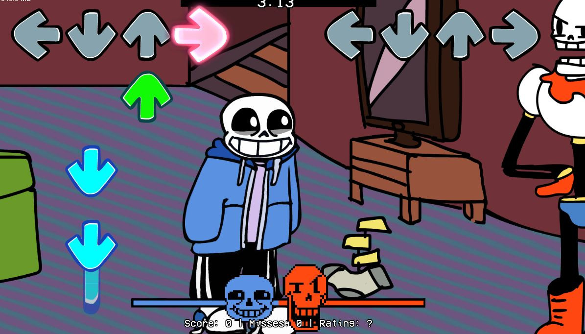 socks (oneshot) Sans and Papyrus Mod for Friday Night Funkin' | FNF Mods
