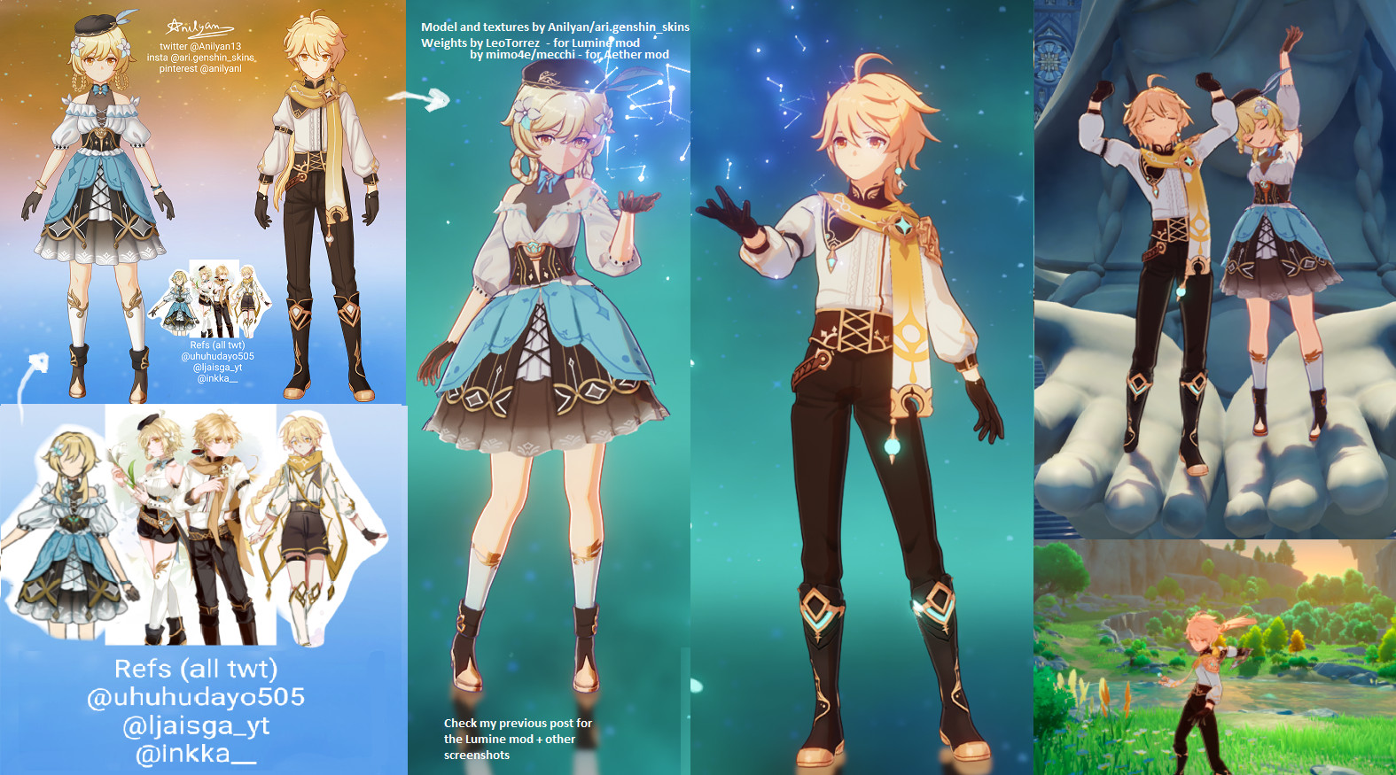 Aether Fontaine outfit Mod for Genshin Impact | GI Mods