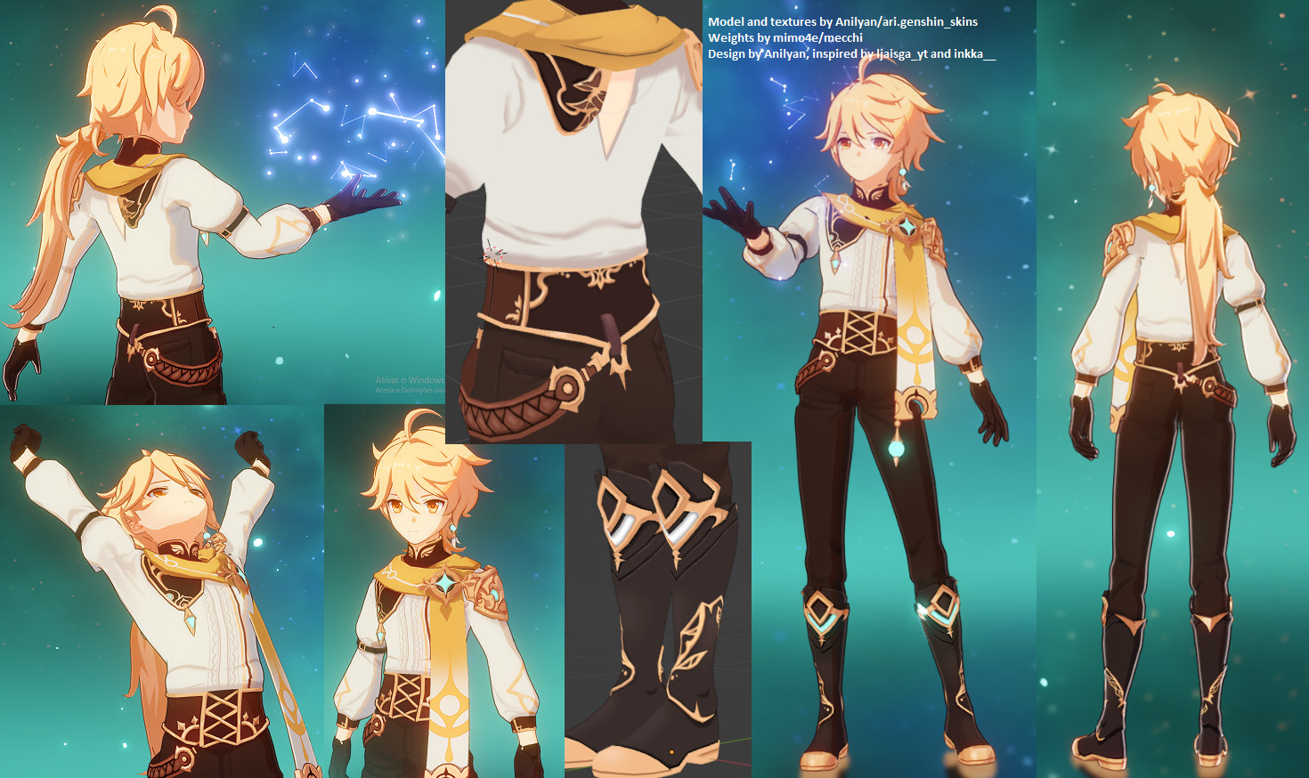 Aether Fontaine outfit Mod for Genshin Impact | GI Mods