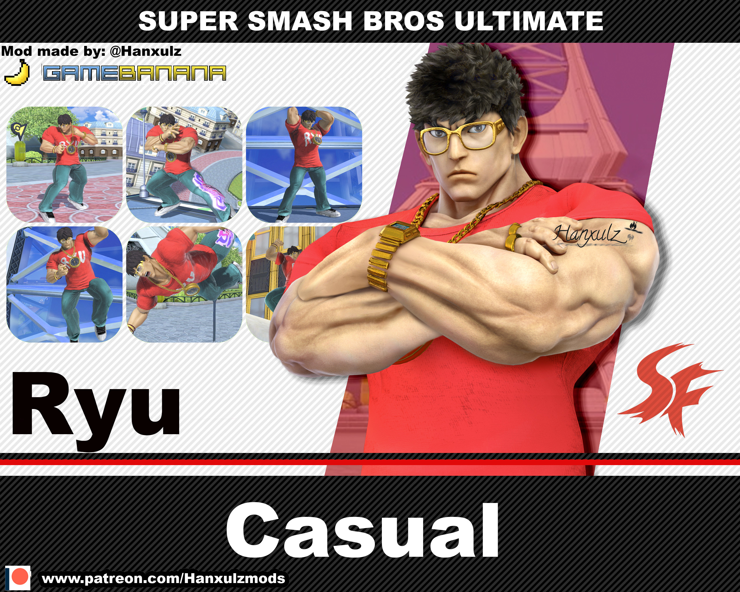 Ryu (Casual) Mod for Super Smash Bros. Ultimate | SSBU Mods