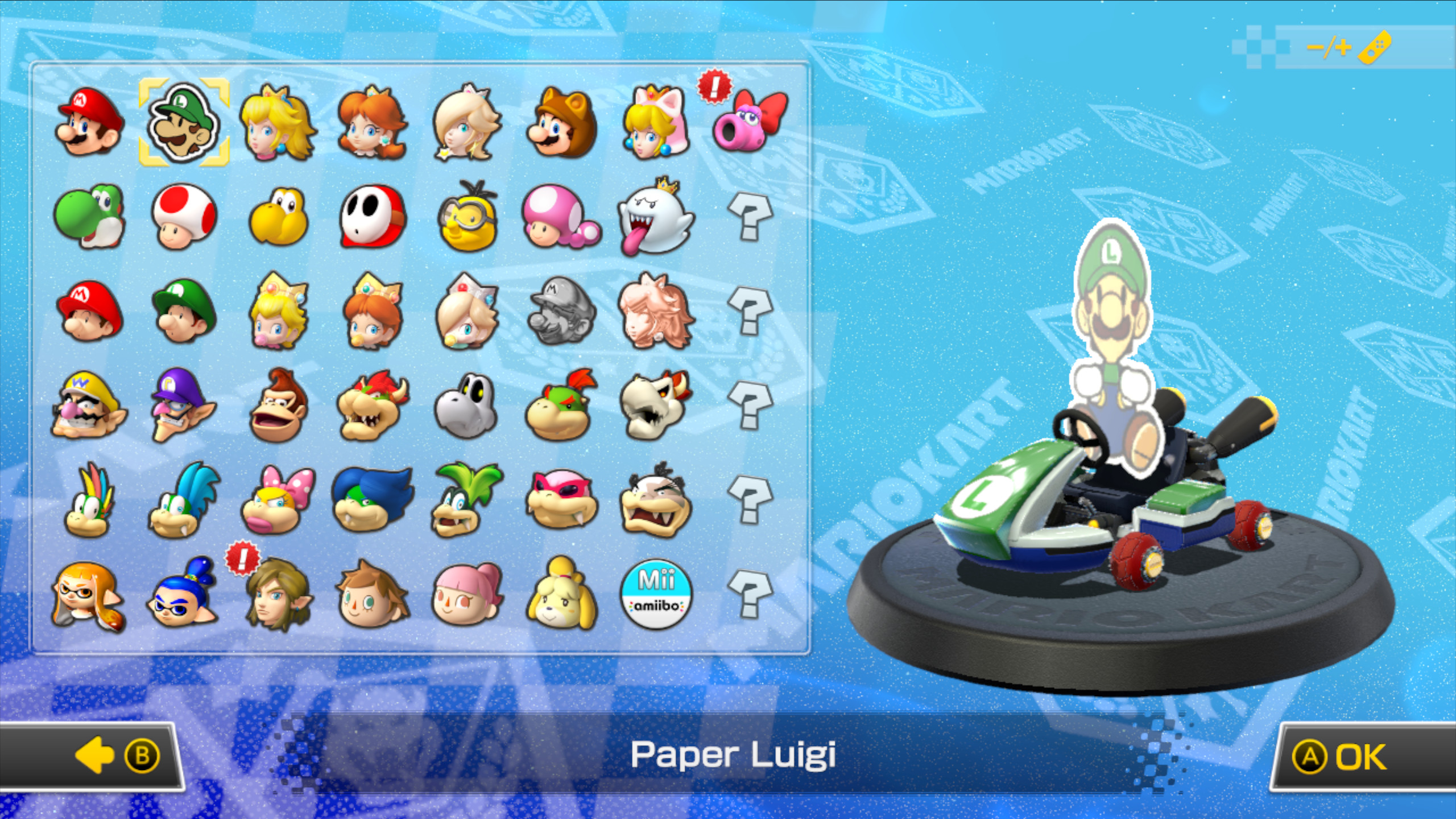 Paper Luigi (Port) Mod for Mario Kart 8 Deluxe | MK8D Mods