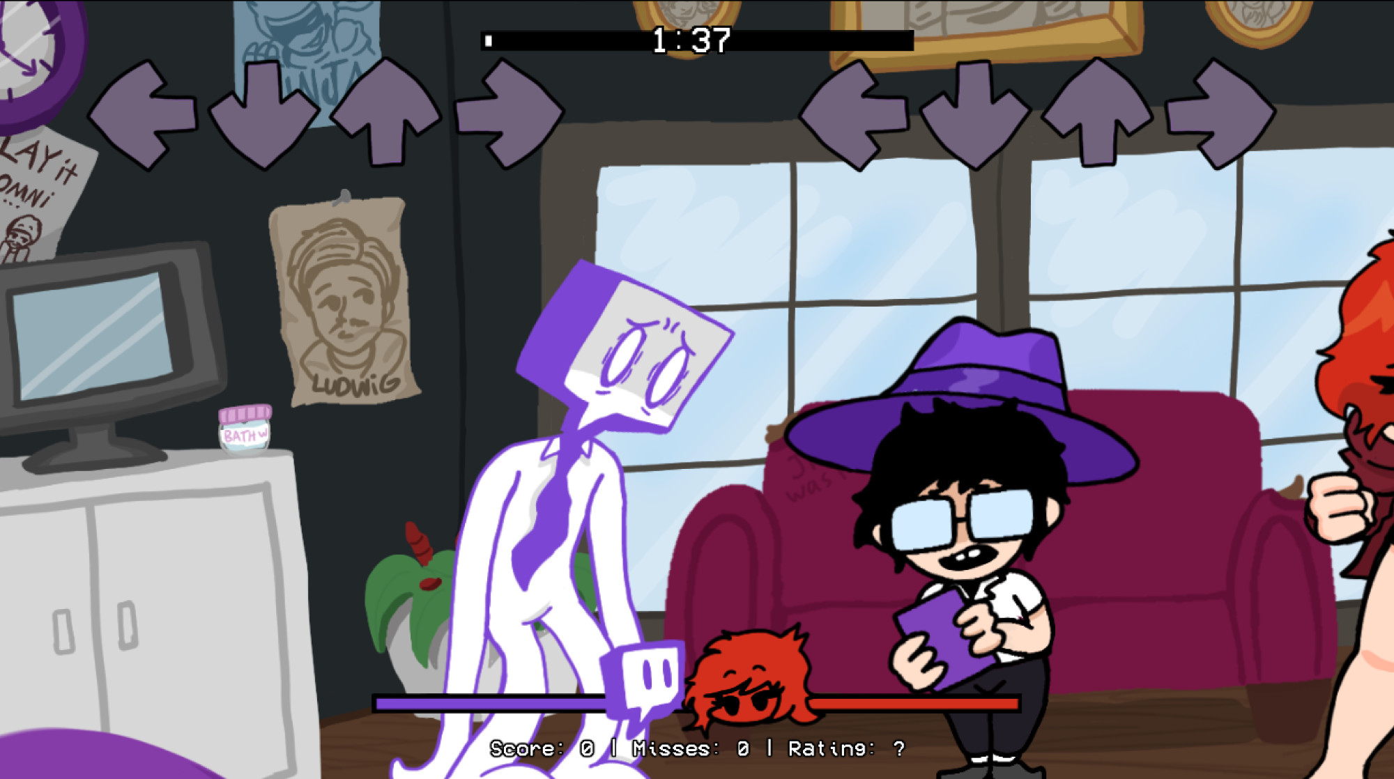 Twitch Split Mod for Friday Night Funkin' | FNF Mods