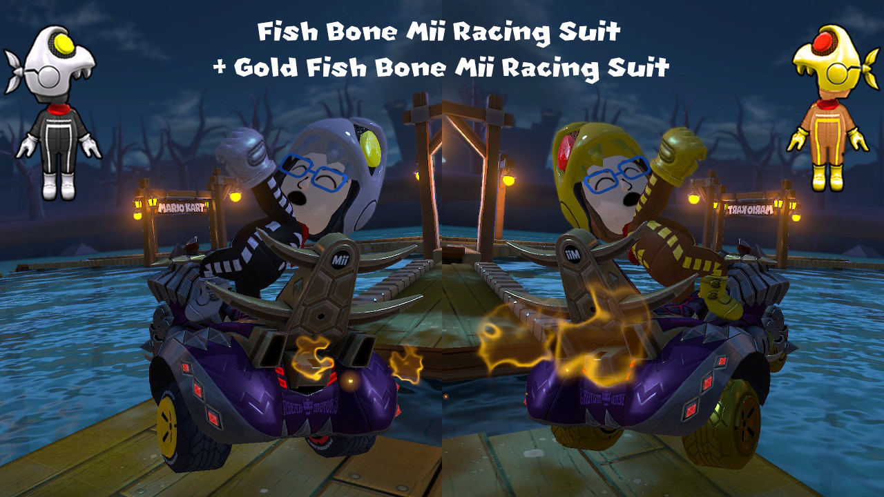 Fish Bone Mii Racing Suit Mod for Mario Kart 8 Deluxe | MK8D Mods