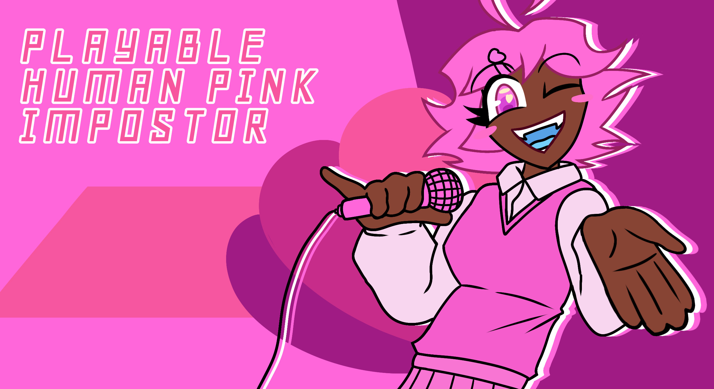 FNF Playable Human Pink Impostor (Human Hijinks) Mod for Friday Night ...