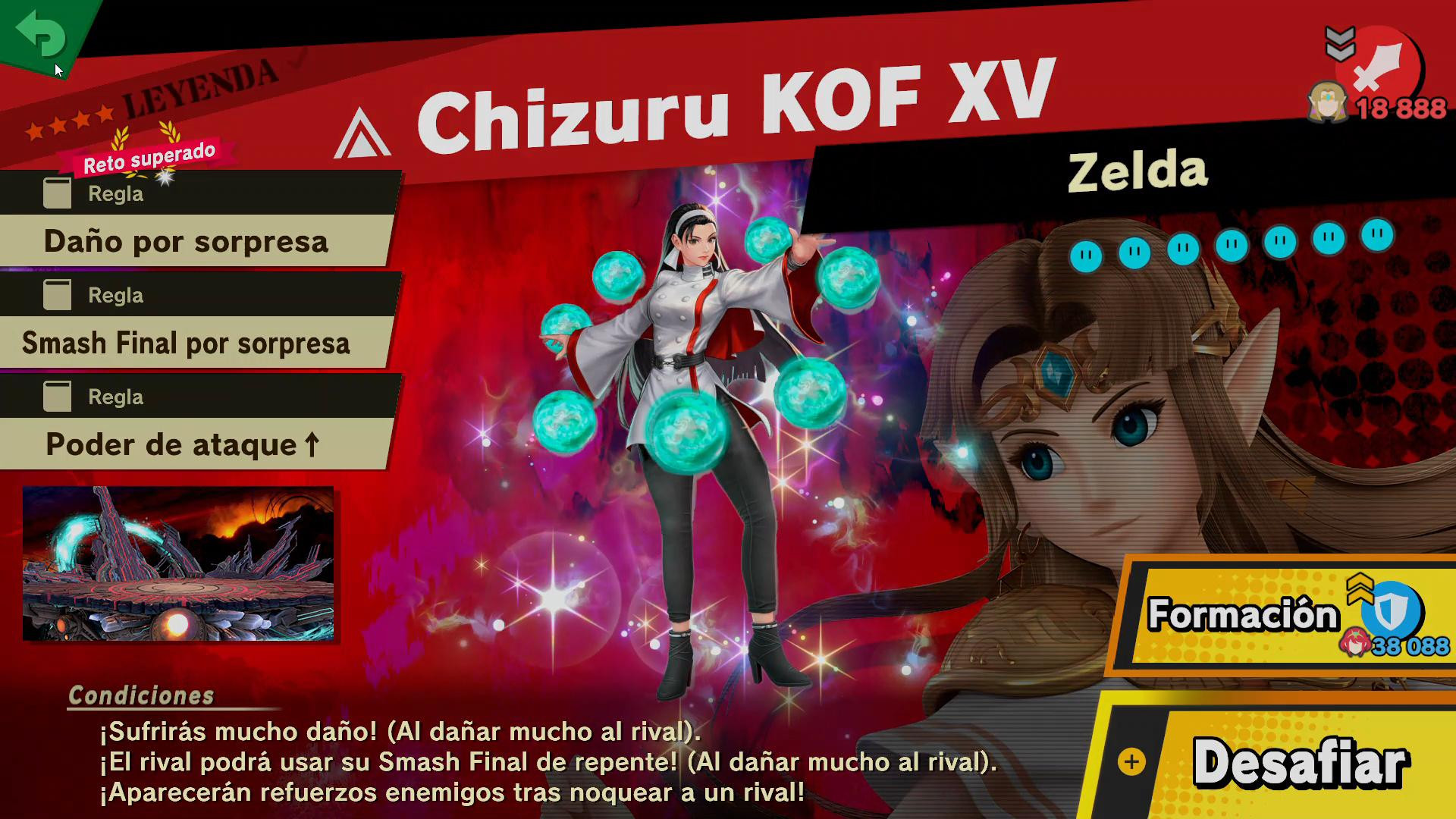 SSBU MOD - Spirit Battle (CHIZURU KOF XV) Mod for Super Smash Bros ...