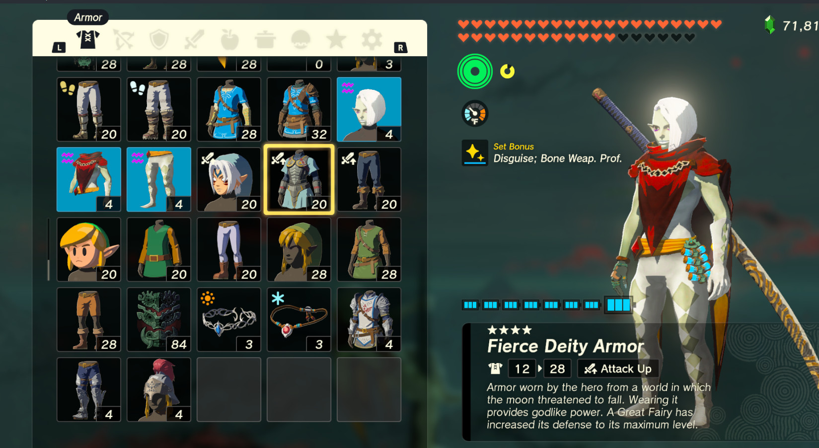 Ghirahim Armor over Evil Spirit Armor Mod for The Legend of Zelda ...