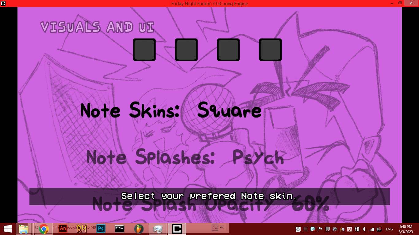 Square NOTE assets V0.7 Mod for Friday Night Funkin' | FNF Mods
