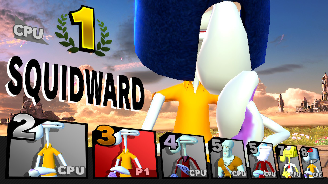 Squidward Tentacles (Pack) Mod for Super Smash Bros. Ultimate | SSBU Mods