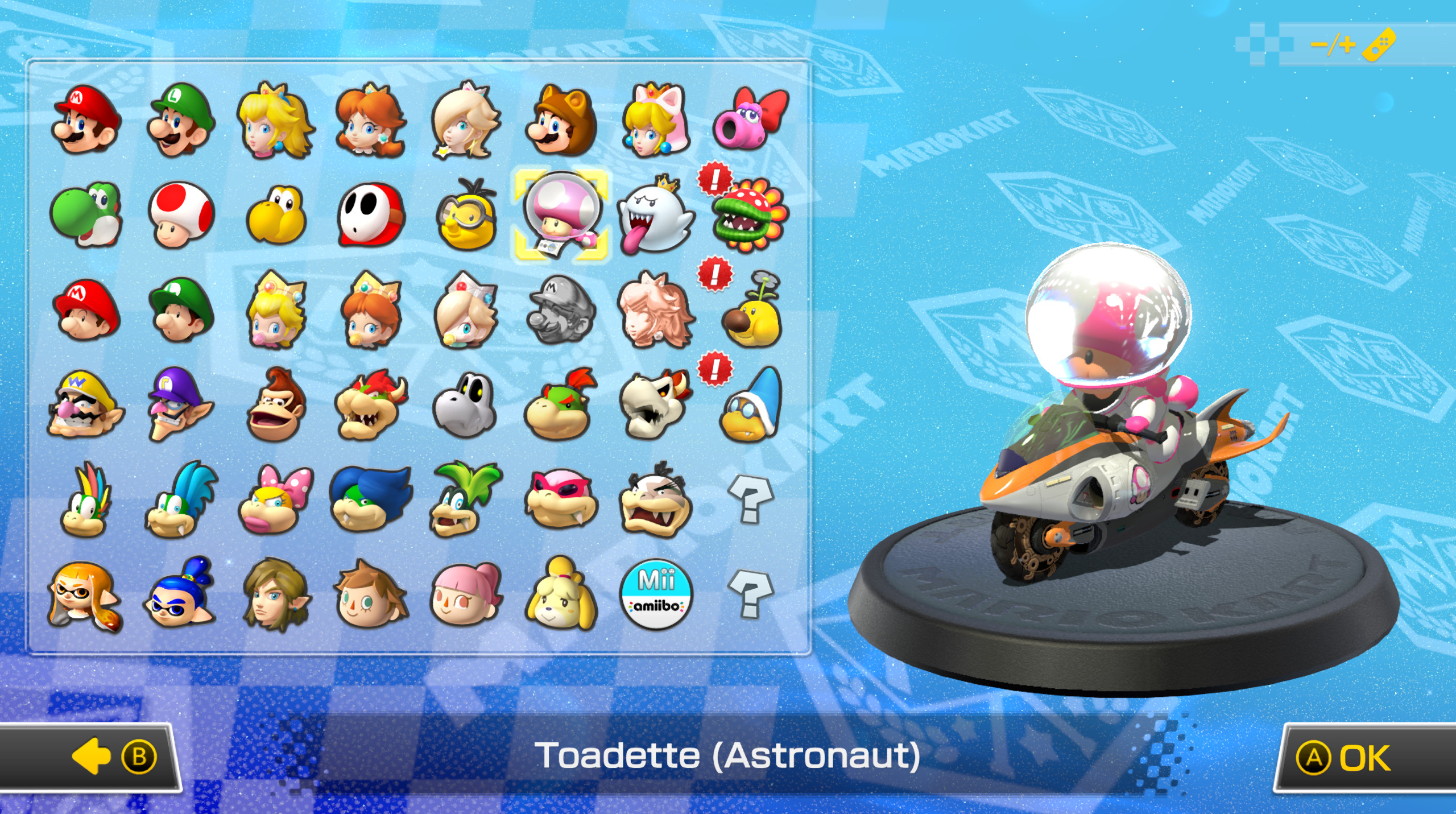 Astronaut Toad & Toadette (Mario Kart Tour Port) Mod for Mario Kart 8 ...