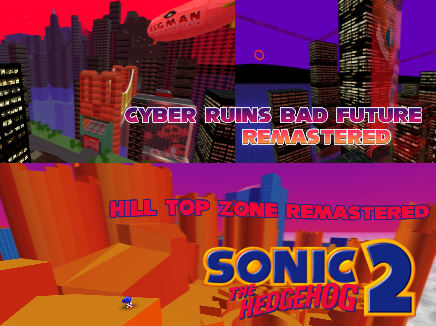 Cyber Ruins And Hill Top Zone Remastered Mod for Sonic World DX | SWDX Mods