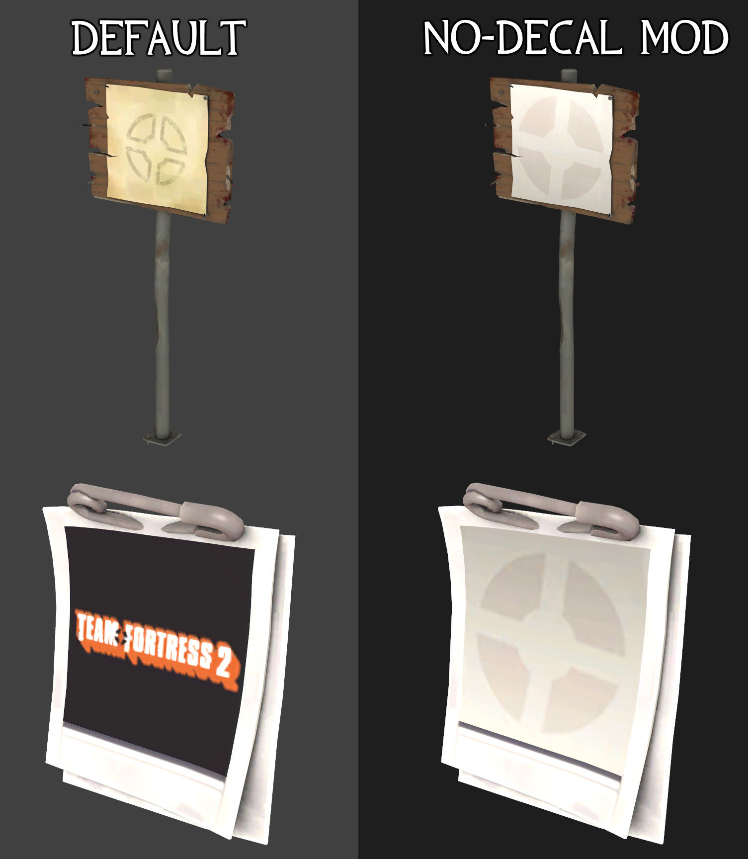 No Decals Mod (Works on Casual) Mod for Team Fortress 2 | TF2 Mods