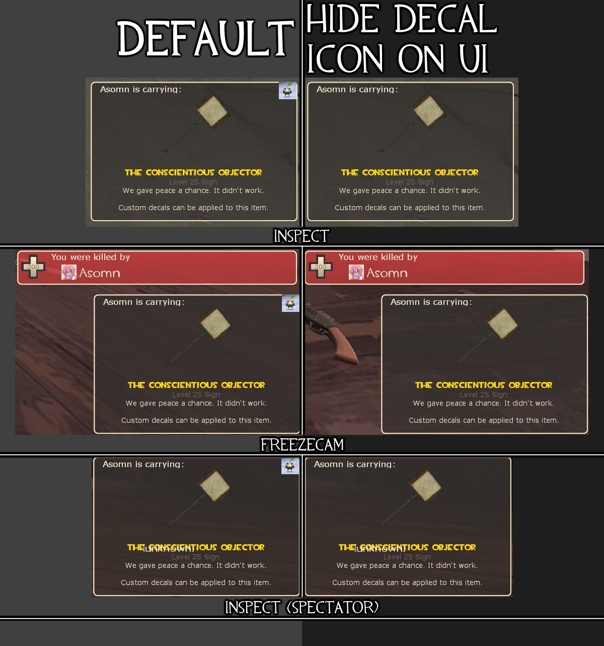 No Decals Mod (Works on Casual) Mod for Team Fortress 2 | TF2 Mods