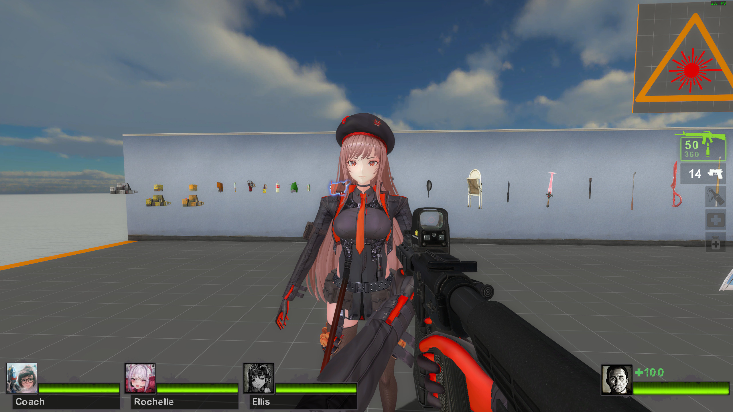 Rapi from Nikke (Replaces Nick) Mod for Left 4 Dead 2 | L4D2 Mods