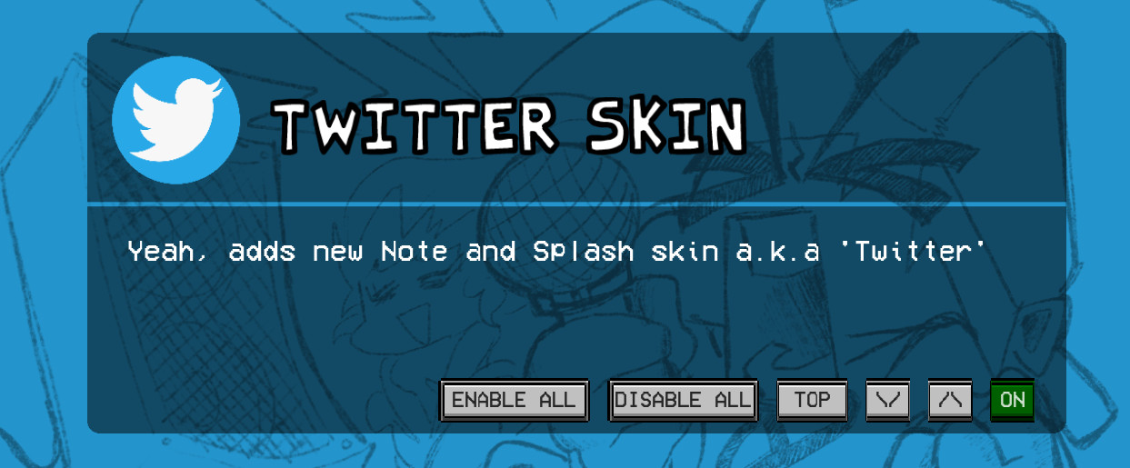 Twitter Note/Splash-Skin Mod for Friday Night Funkin' | FNF Mods