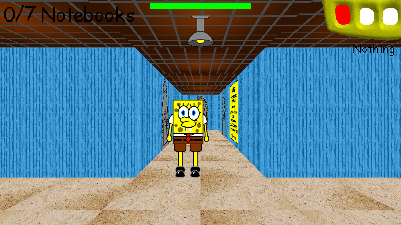 spongebob's basics {RE-UPLOAD} Mod for Baldi's Basics | Baldi Mods