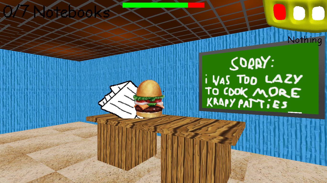 spongebob's basics {RE-UPLOAD} Mod for Baldi's Basics | Baldi Mods